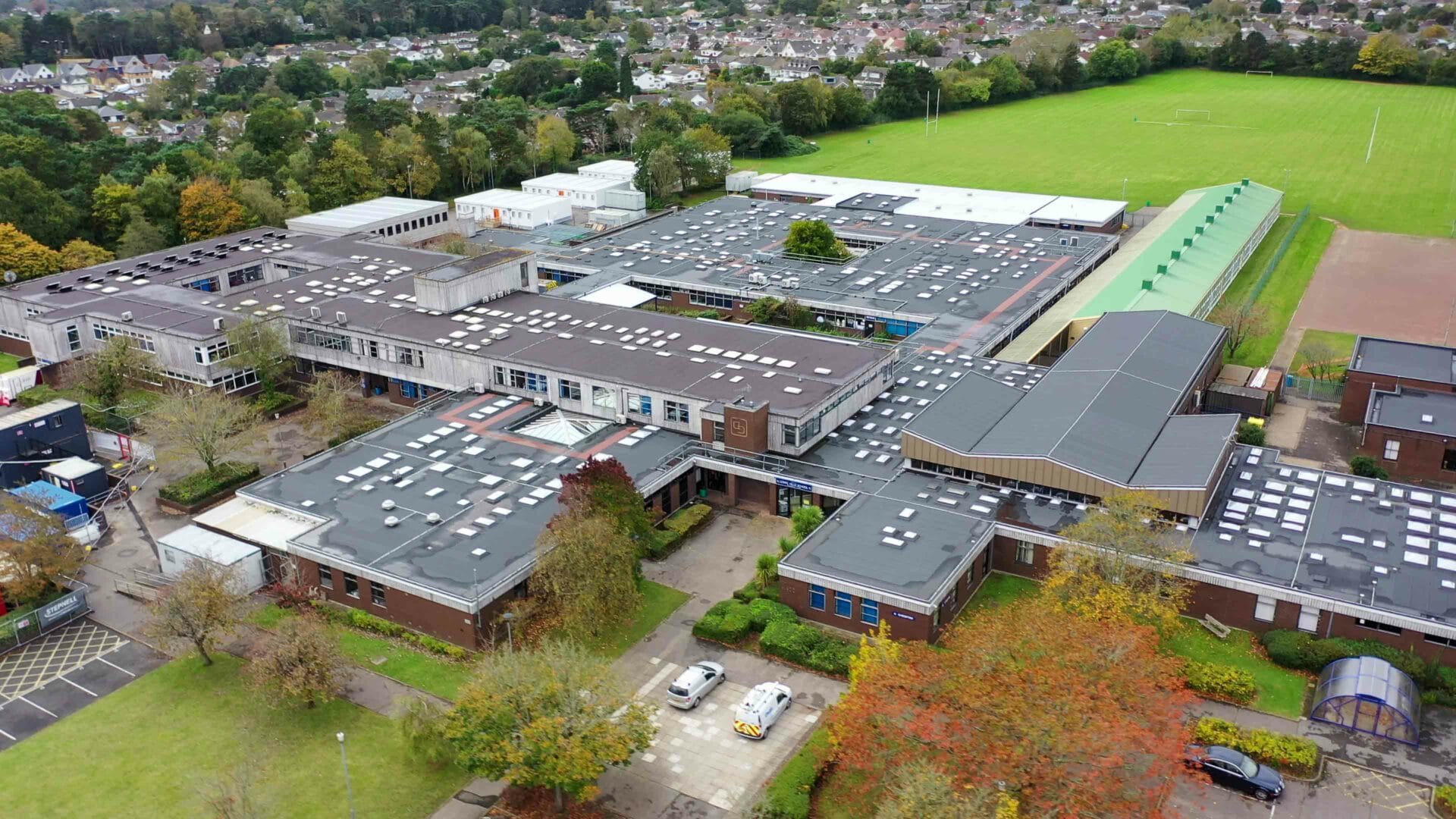 Corfe Hills School, 3 system waterproofing scheme - Garland UK
